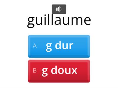 Son g doux et dur - Ressources pédagogiques