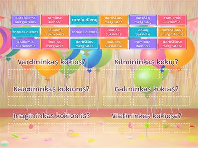 Daiktavardziu linksniavimas - Mokymo ištekliai