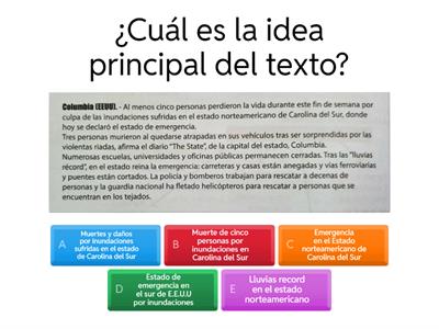 La idea principal - Recursos didácticos