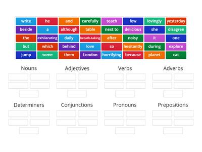 Word class game - Teaching resources