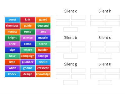 Silent letters - Teaching resources