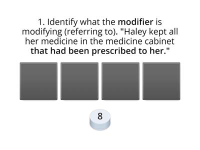 Modifiers - Teaching resources