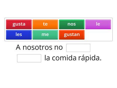 Gustar no gustar - Recursos didácticos