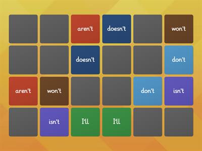 Contractions games - Teaching resources