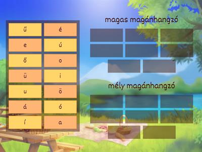 Magas mély hangrend - Tananyagok