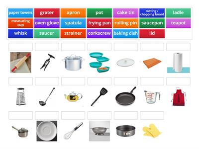 Kitchen utensils - Teaching resources