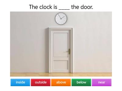 Inside outside above below near - Teaching resources