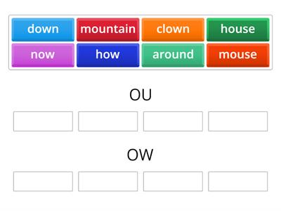 Phonics Ow ou - Учебные ресурсы