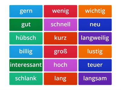 Steigerung der adjektive - Учебные ресурсы
