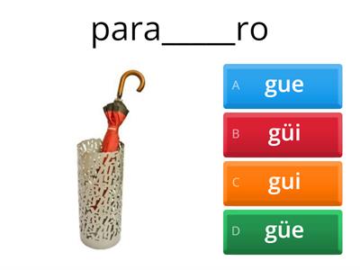 Sílabas Gue gui - Recursos didácticos