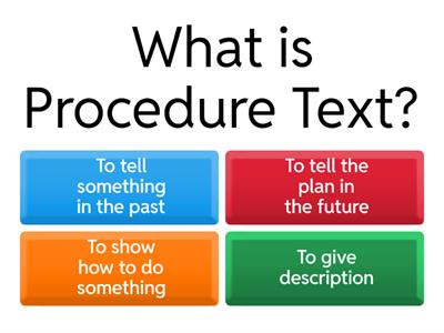 Procedure text - Teaching resources
