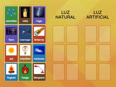 Luz natural y artificial - Recursos didácticos