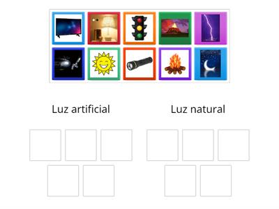 Luz nztural y luz artificial - Recursos didácticos