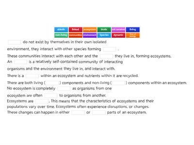Ecosystems - Teaching resources
