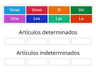 Artiículos determinados e indeterminados - Recursos didácticos