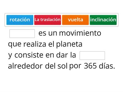 Traslación y rotación de la tierra - Recursos didácticos