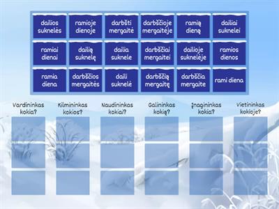 Daiktavardziu linksniavimas - Mokymo ištekliai