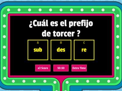 Prefijos y sufijos 3 basico - Recursos didácticos