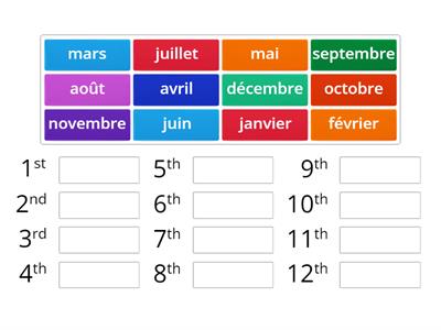 French Les mois - Teaching resources
