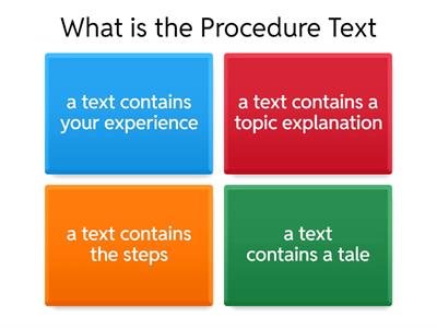 Procedure text - Teaching resources