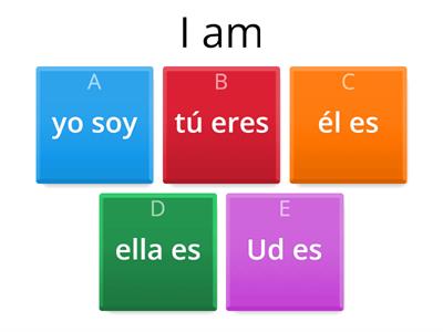 Verbo ser - Recursos didácticos