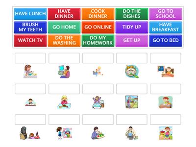 Daily routine a1 - Recursos didácticos