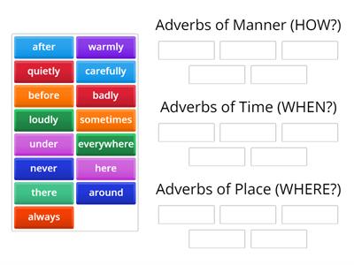 Adverbs of place - Teaching resources