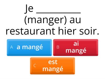 Le passé composé production orale - Ressources pédagogiques