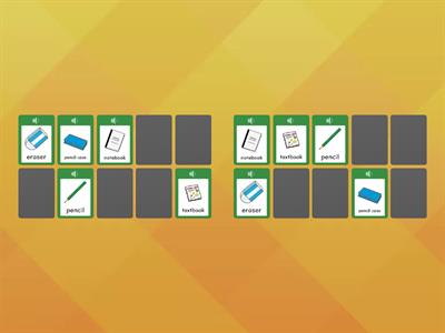Classroom objects memory game - Teaching resources