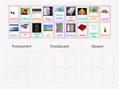 Translucent transparent opaque - Teaching resources