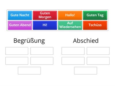 Begrüßung - Recursos de ensino