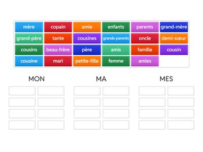 Mon ma mes - Teaching resources