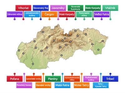 Slepá mapa slovenska - Učebné zdroje