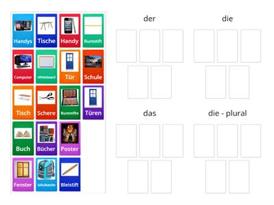 Schulsachen - Unterrichtsmaterialien