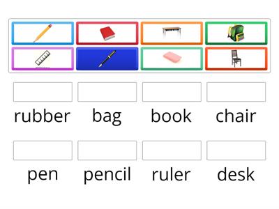 Inglese Oggetti scolastici - Risorse didattiche