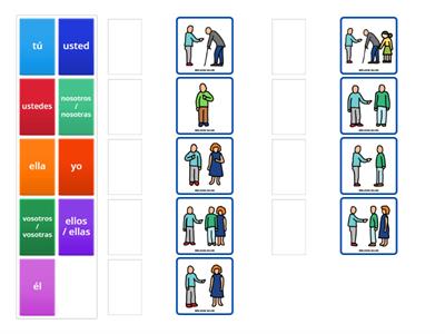 Juego De pronombres personales - Recursos didácticos