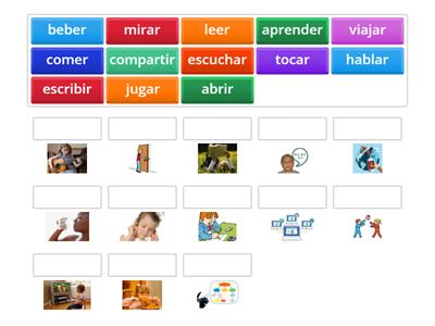 Verbos Terminados en ar er ir - Recursos didácticos