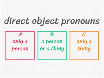 Pronouns Double object - Teaching resources