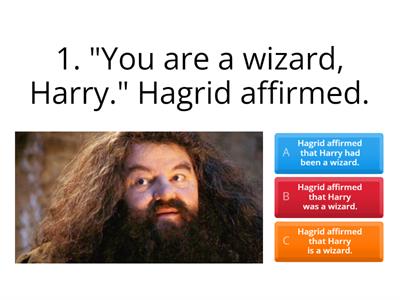 Reported speech harry potter - Recursos didácticos