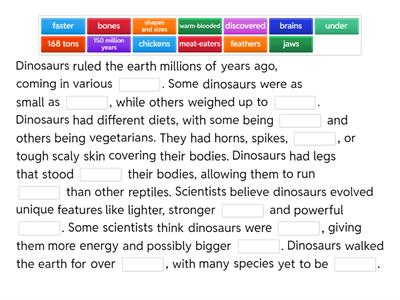 Dinosaurs - Teaching resources