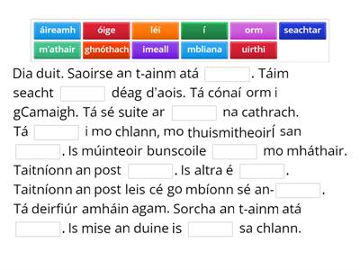 Bua na cainte - Teaching resources