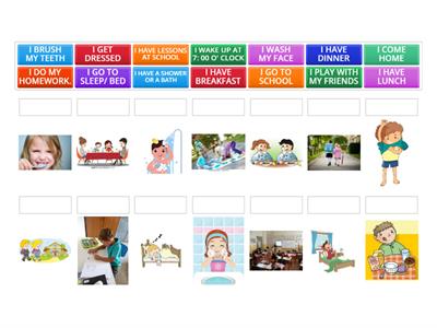 Daily routine flashcards - Teaching resources