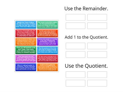 Interpreting remainders - Teaching resources