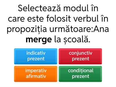 Modurile și timpurile verbului - Resurse didactice