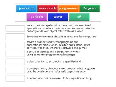 Programming - Teaching resources