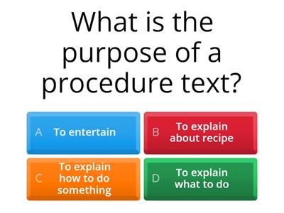 Procedure text - Teaching resources