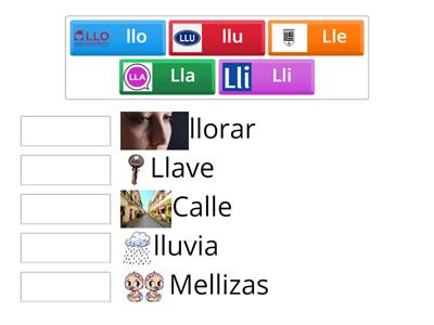 Sillaba lla lle lli llo llu - Recursos didácticos