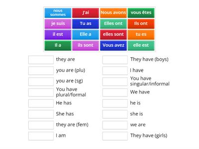 Verb etre and avoir - Teaching resources