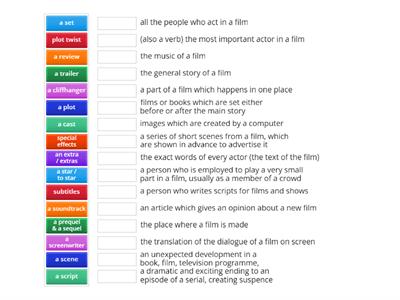 Vocabulary Film - Учебные ресурсы