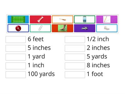 Inches feet and yards - Teaching resources